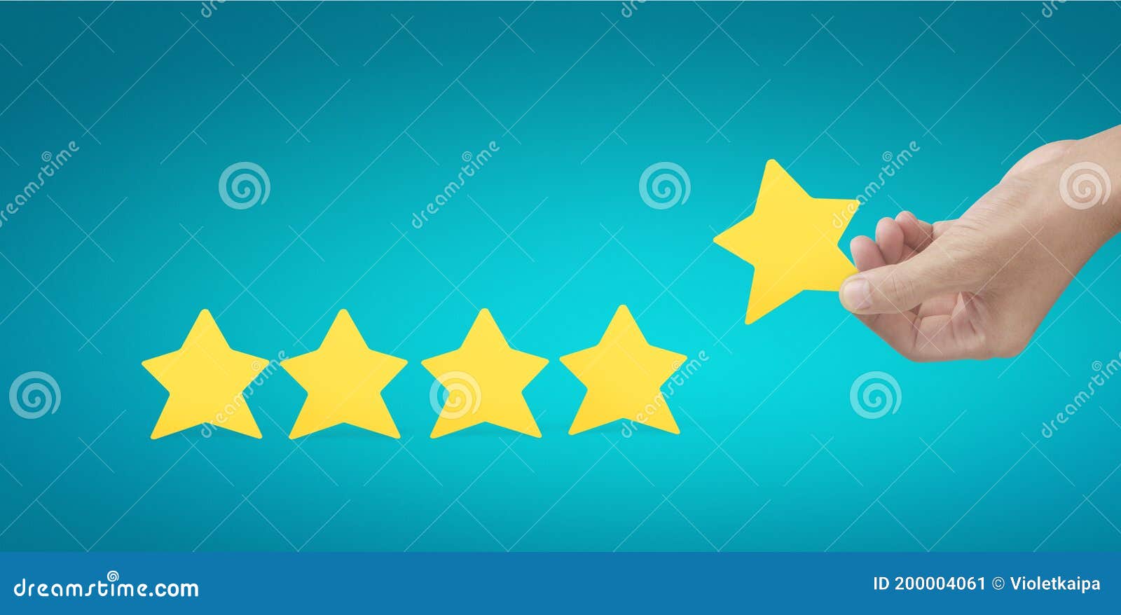 Stars in Hand . Increase Rating Evaluation Classification Concept Stock ...