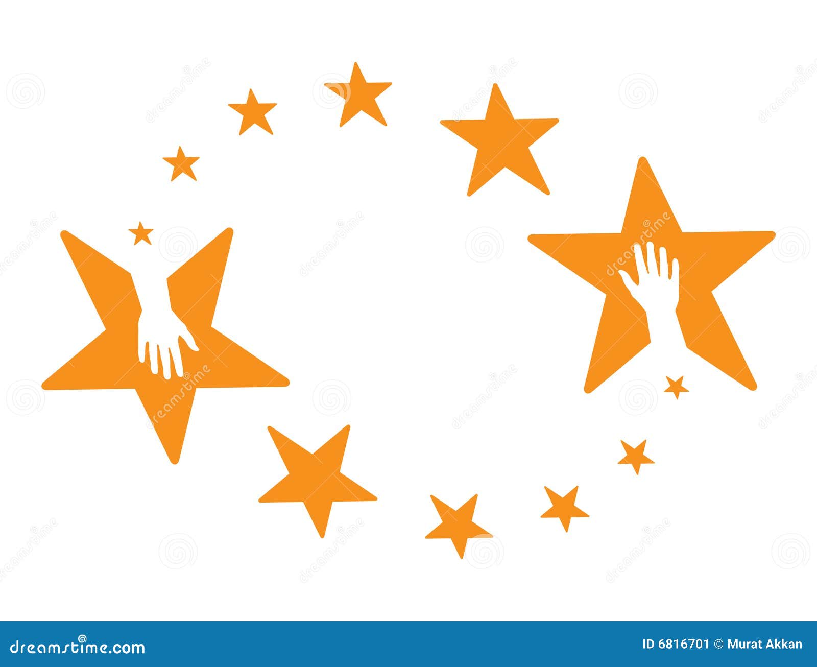 Stars hands stock vector. Illustration of star, dream - 6816701