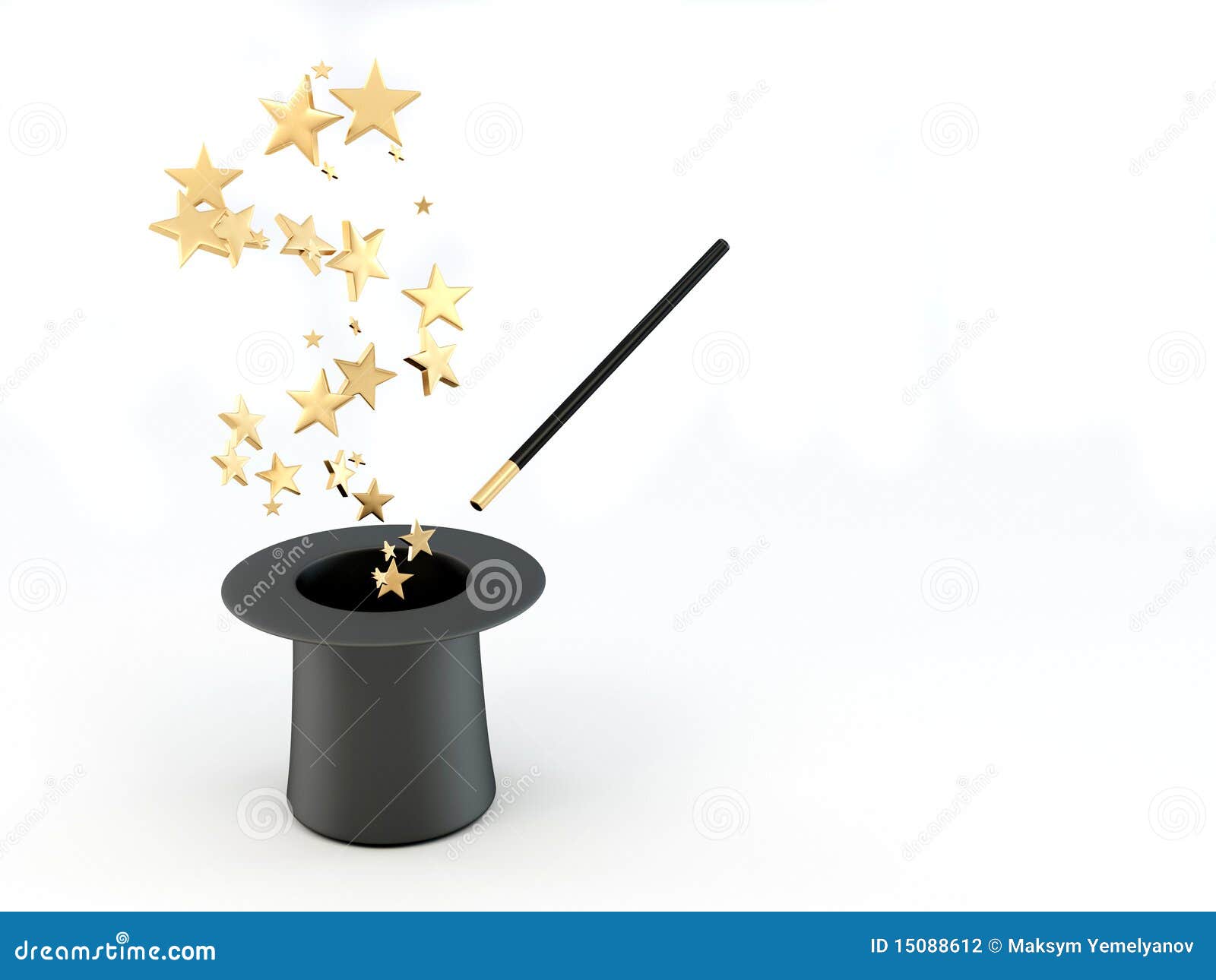 Stars from hat stock illustration. Illustration of fairy - 15088612