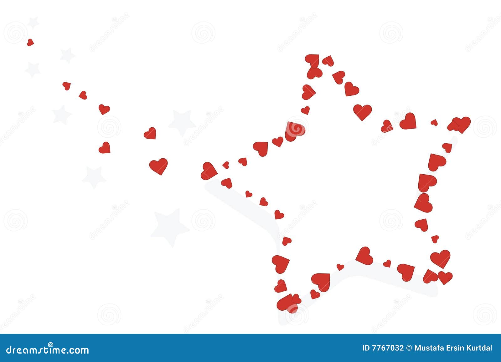Stars and hearts stock vector. Illustration of romance - 7767032