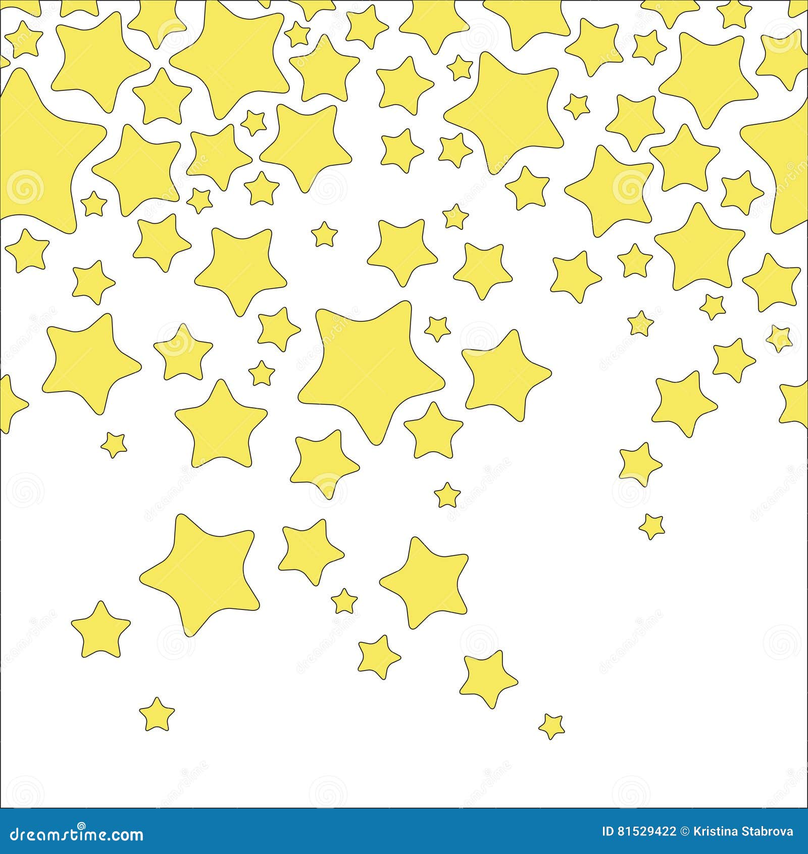 Stars, Horizontally Seamless Pattern. Vector Illustration Stock Vector ...