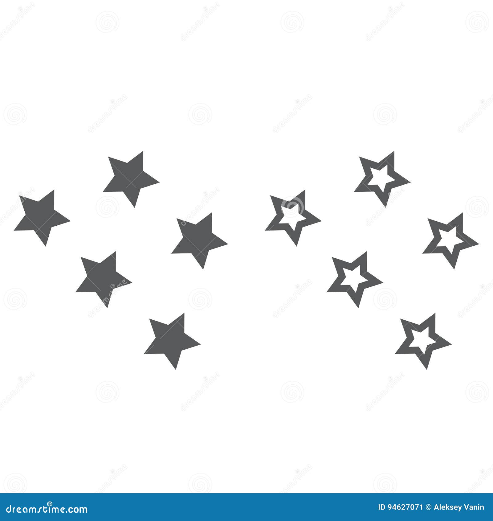 Stars Icon. Solid and Outline. Stock Vector - Illustration of solid ...