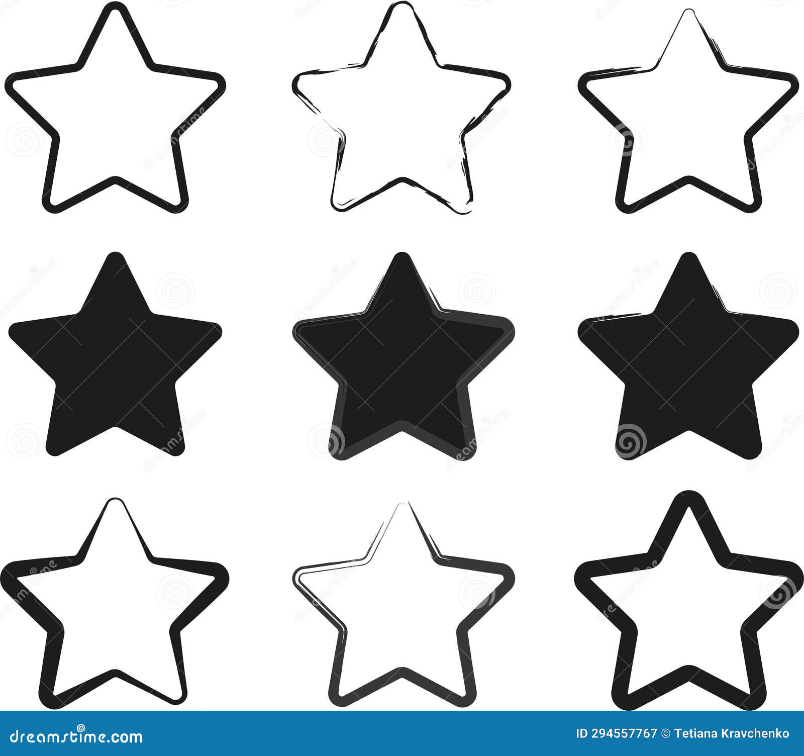 Stars Icons Set. Vector Illustration. EPS 10 Stock Vector ...
