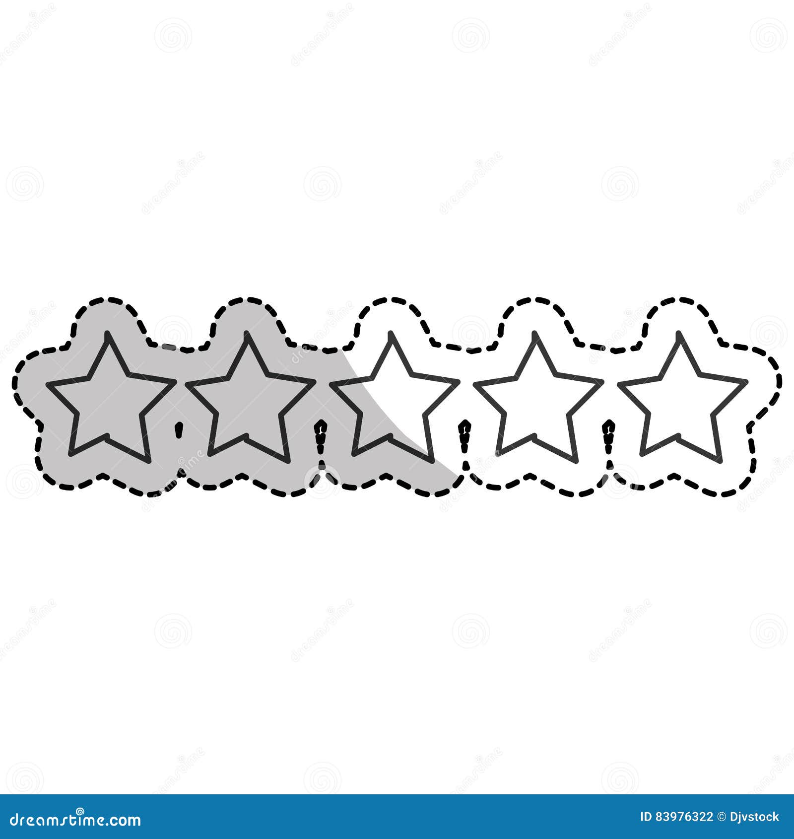 Stars in a line stock illustration. Illustration of modern - 83976322