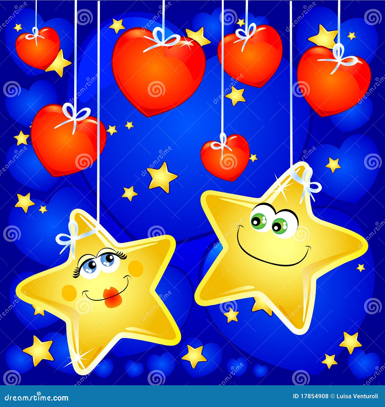 Stars in love stock illustration. Illustration of dark - 17854908