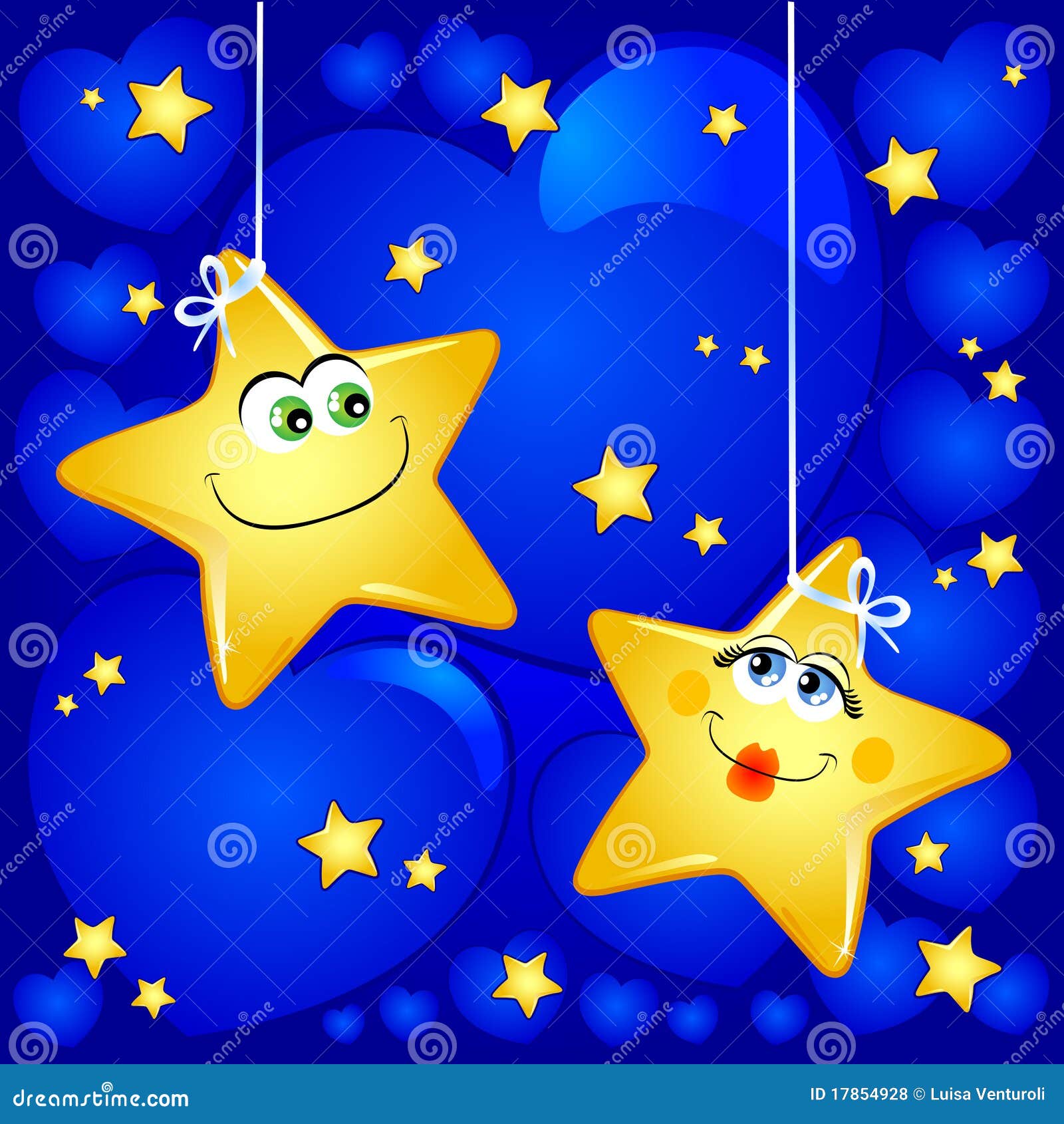 Stars in love stock illustration. Illustration of heart - 17854928