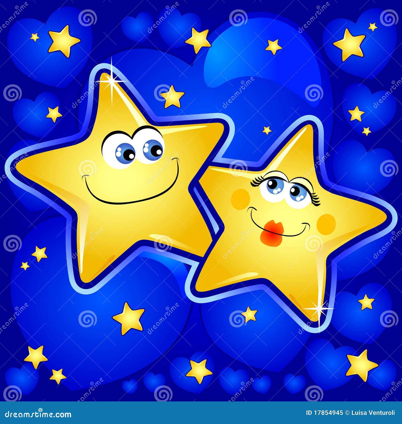Stars in love stock illustration. Illustration of engagement - 17854945