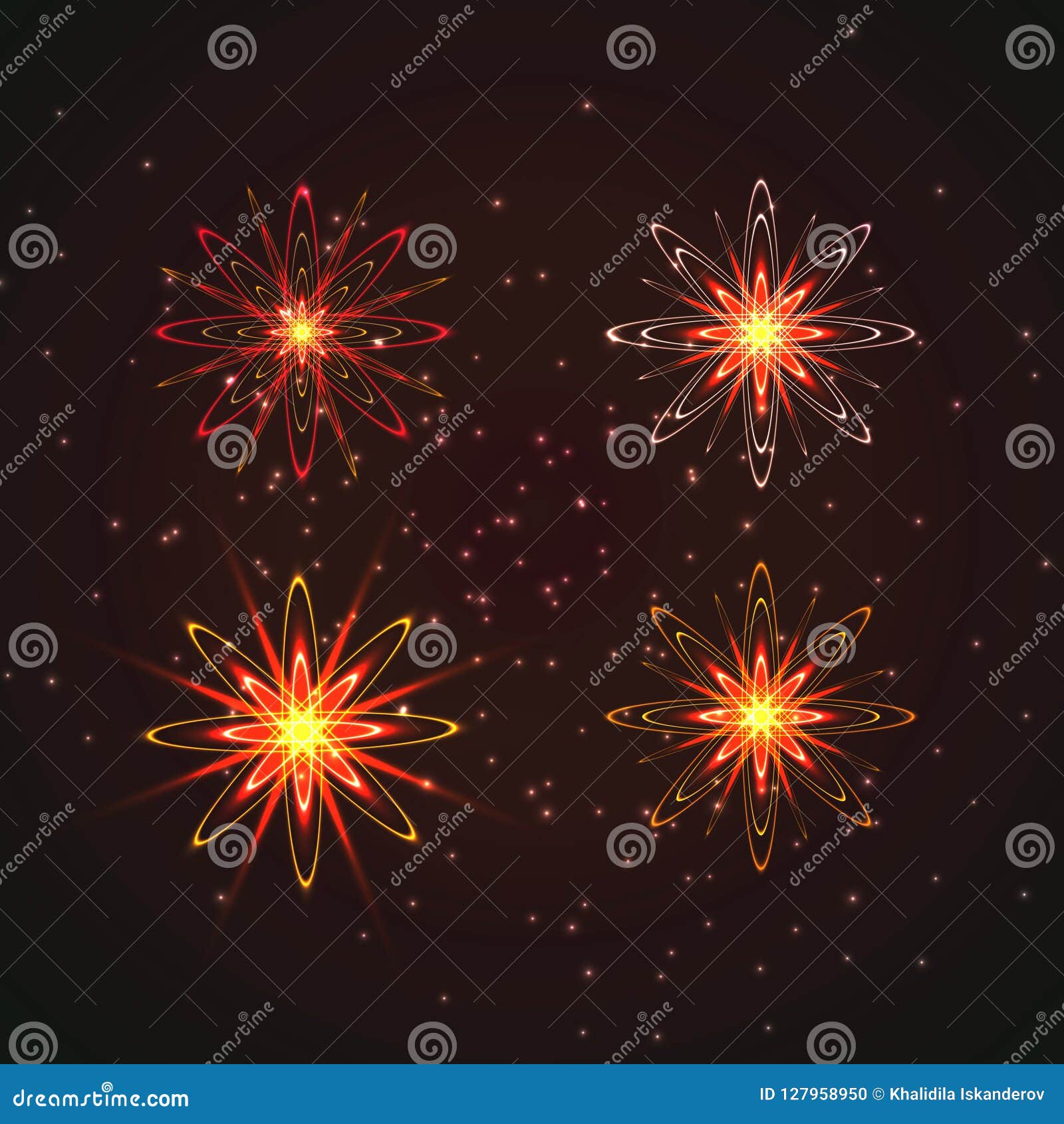 The Stars are Made of Oval. Light Effects Glow Stock Vector ...