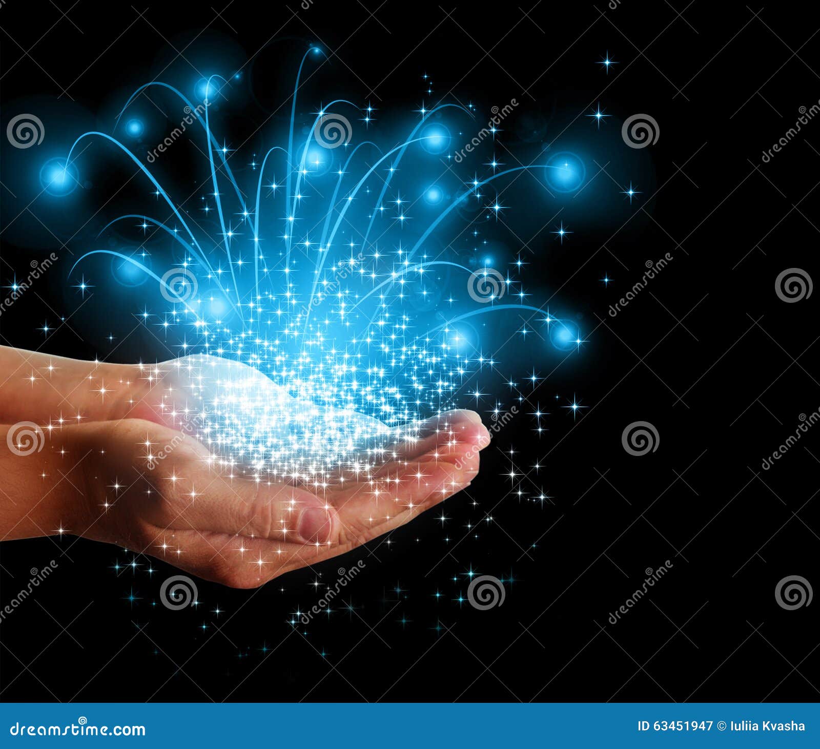 Stars magic in your hands stock image. Image of meditation - 63451947