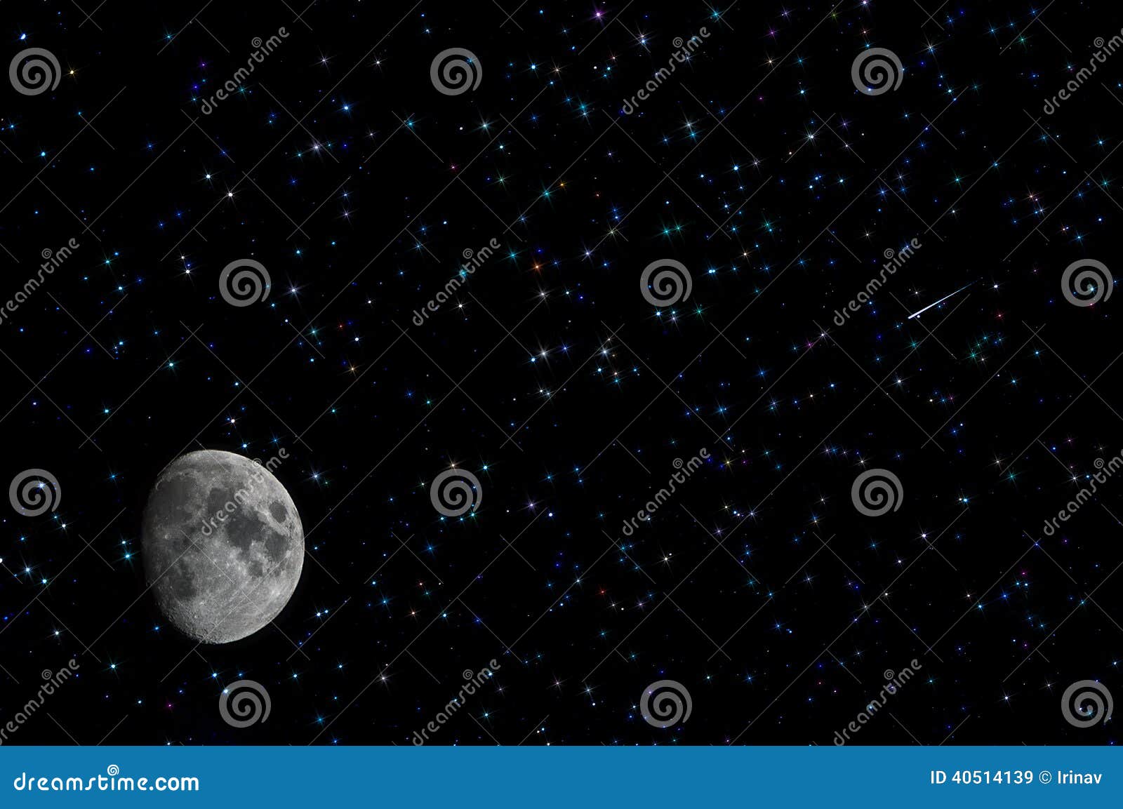Stars sky moon comet space stock image. Image of astronomy - 40514139