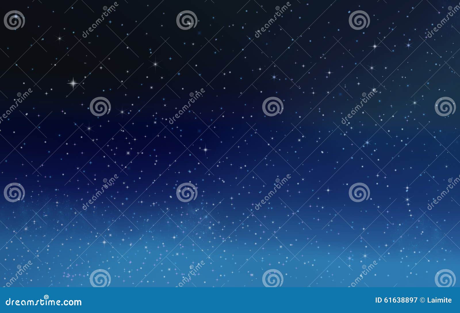 Stars in the night sky stock illustration. Illustration of bright ...