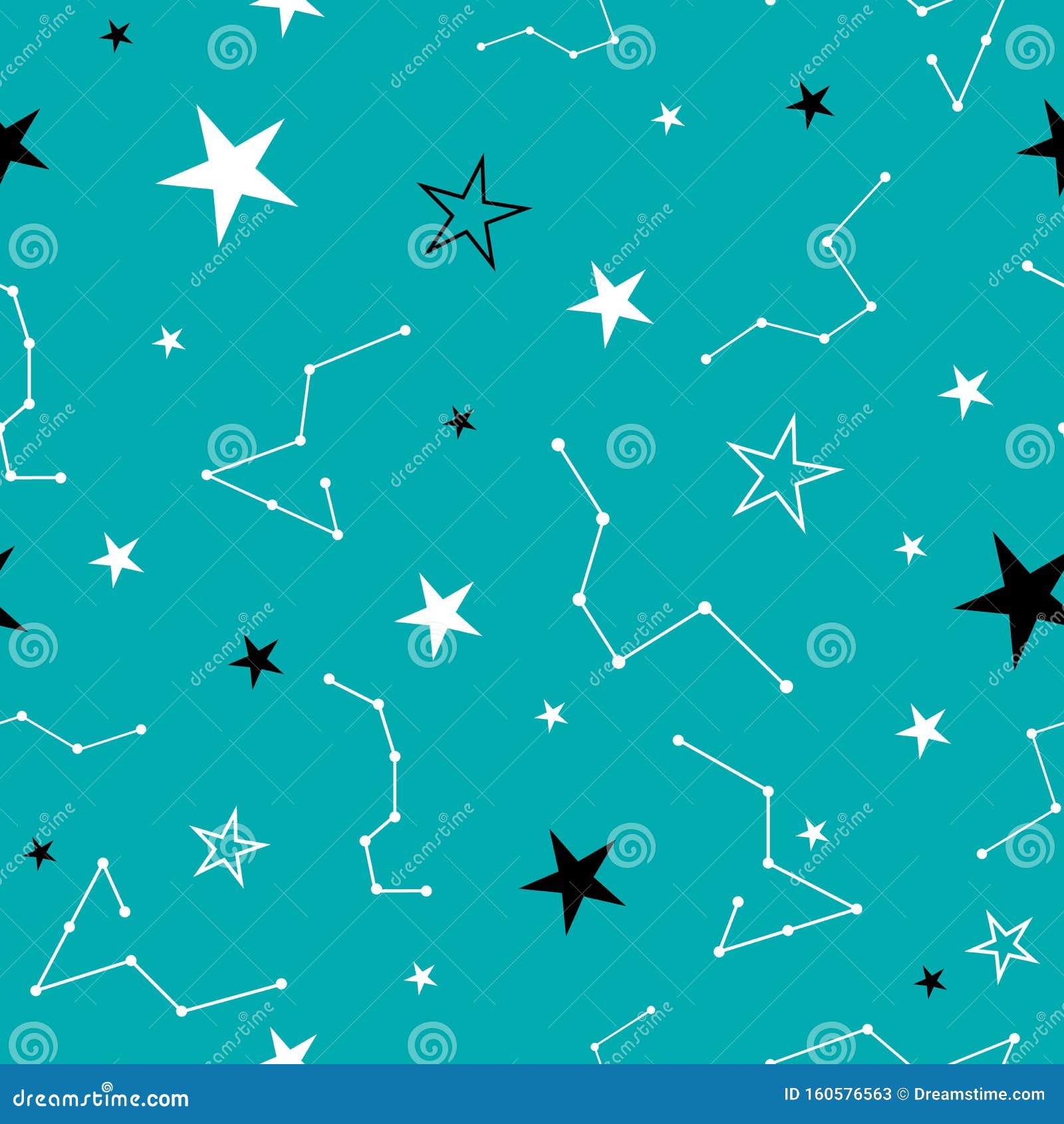 Stars in the Night Sky Seamless Repeat Pattern Design Stock ...