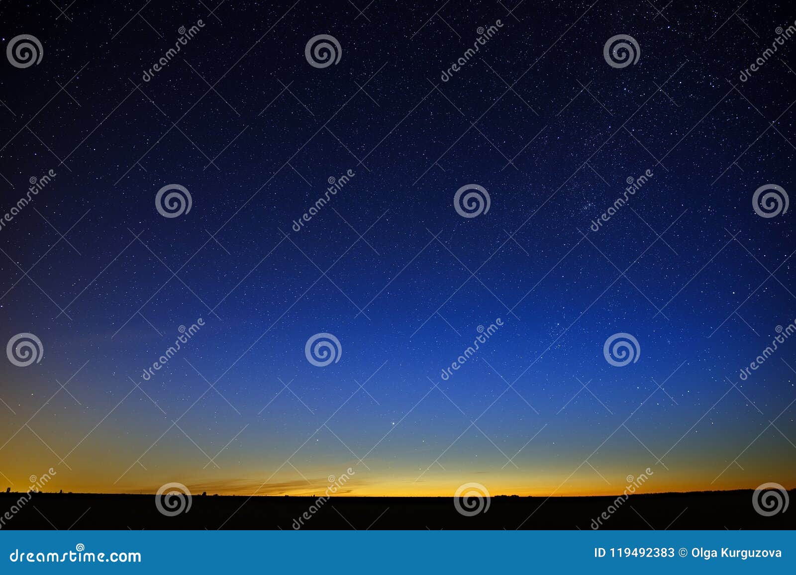Stars in the Night Sky. a View of Outer Space at Dusk. Stock Image ...