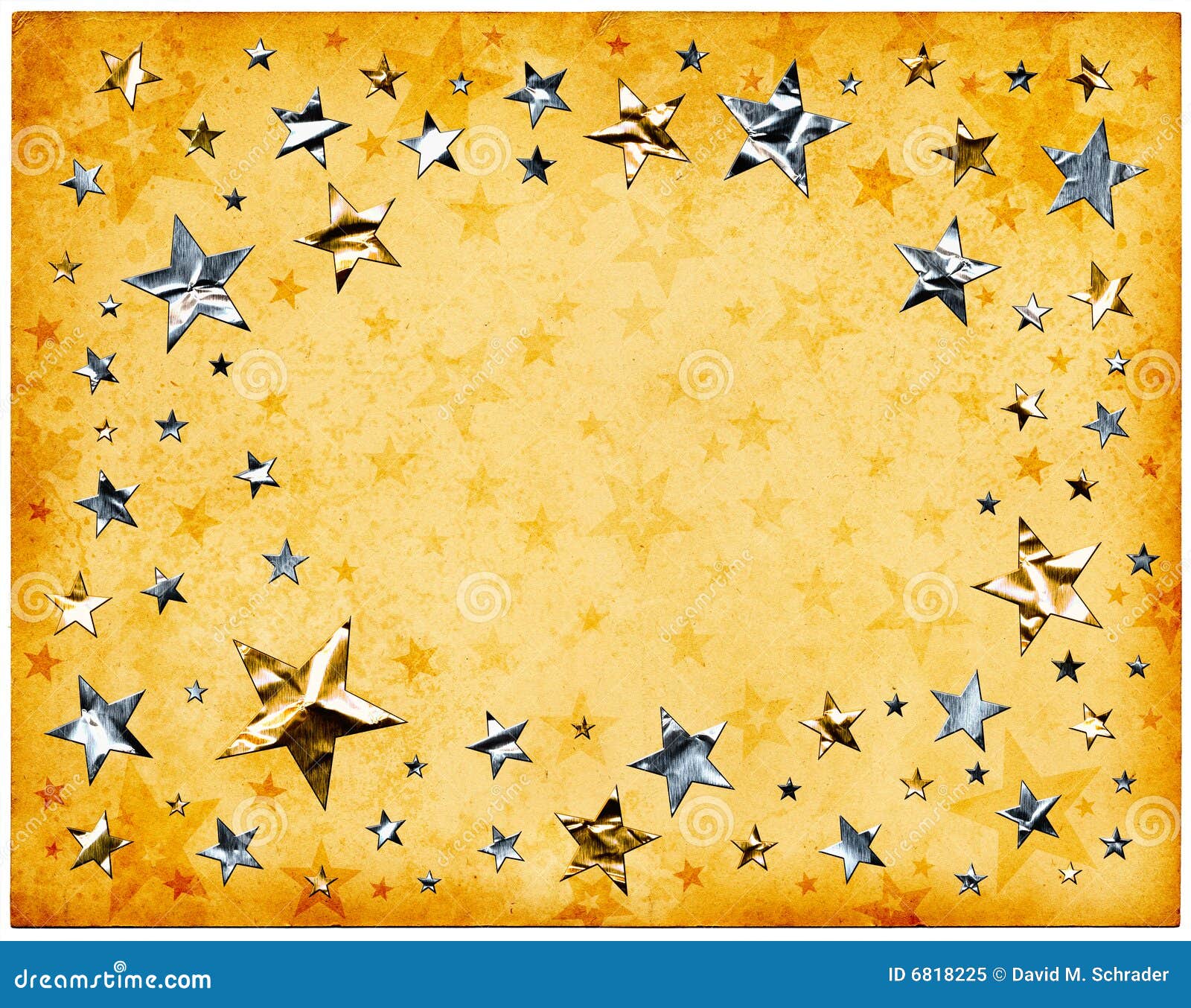 Stars on Old Paper stock illustration. Illustration of creased - 6818225