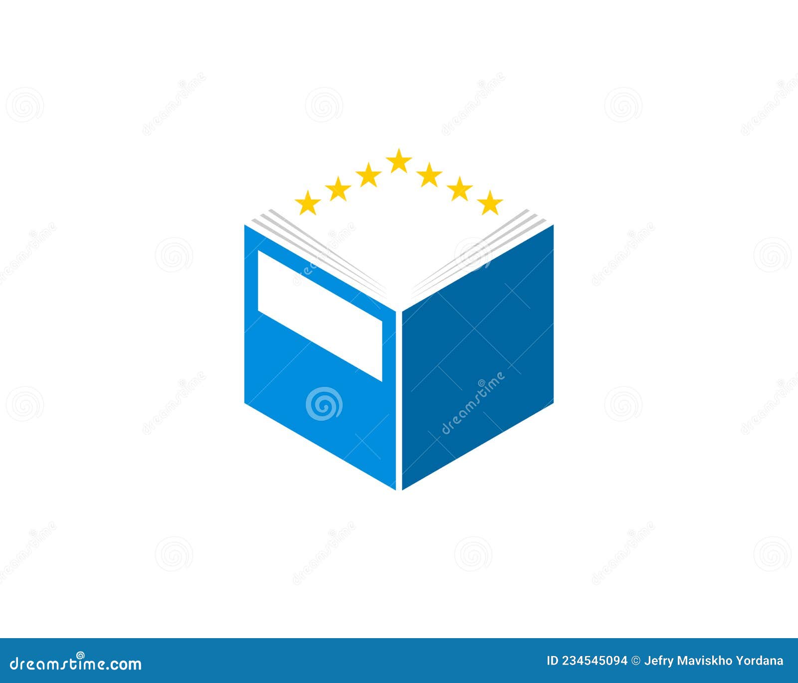 Stars on the Open the Book Page Stock Illustration - Illustration of ...