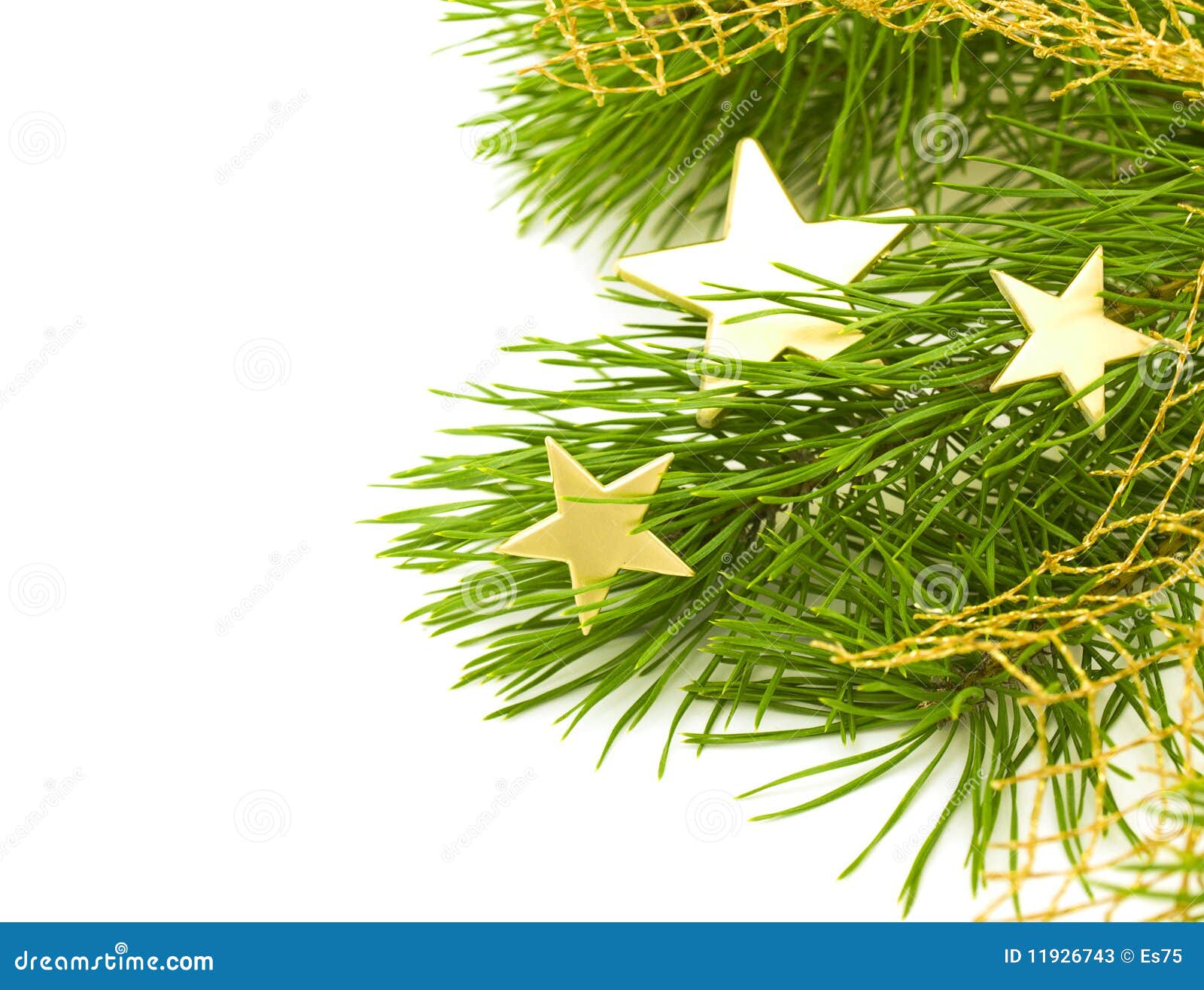 Stars Ornament on a Christmas Tree Stock Image - Image of decoration ...