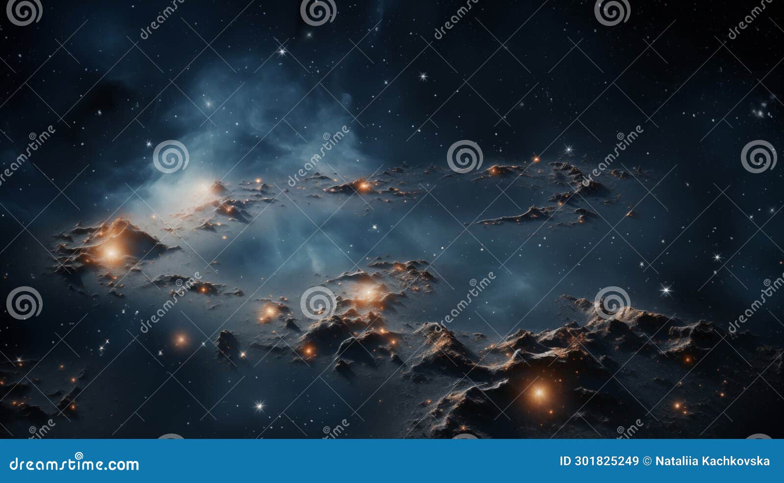 Stars in the outer space stock illustration. Illustration of fiction ...