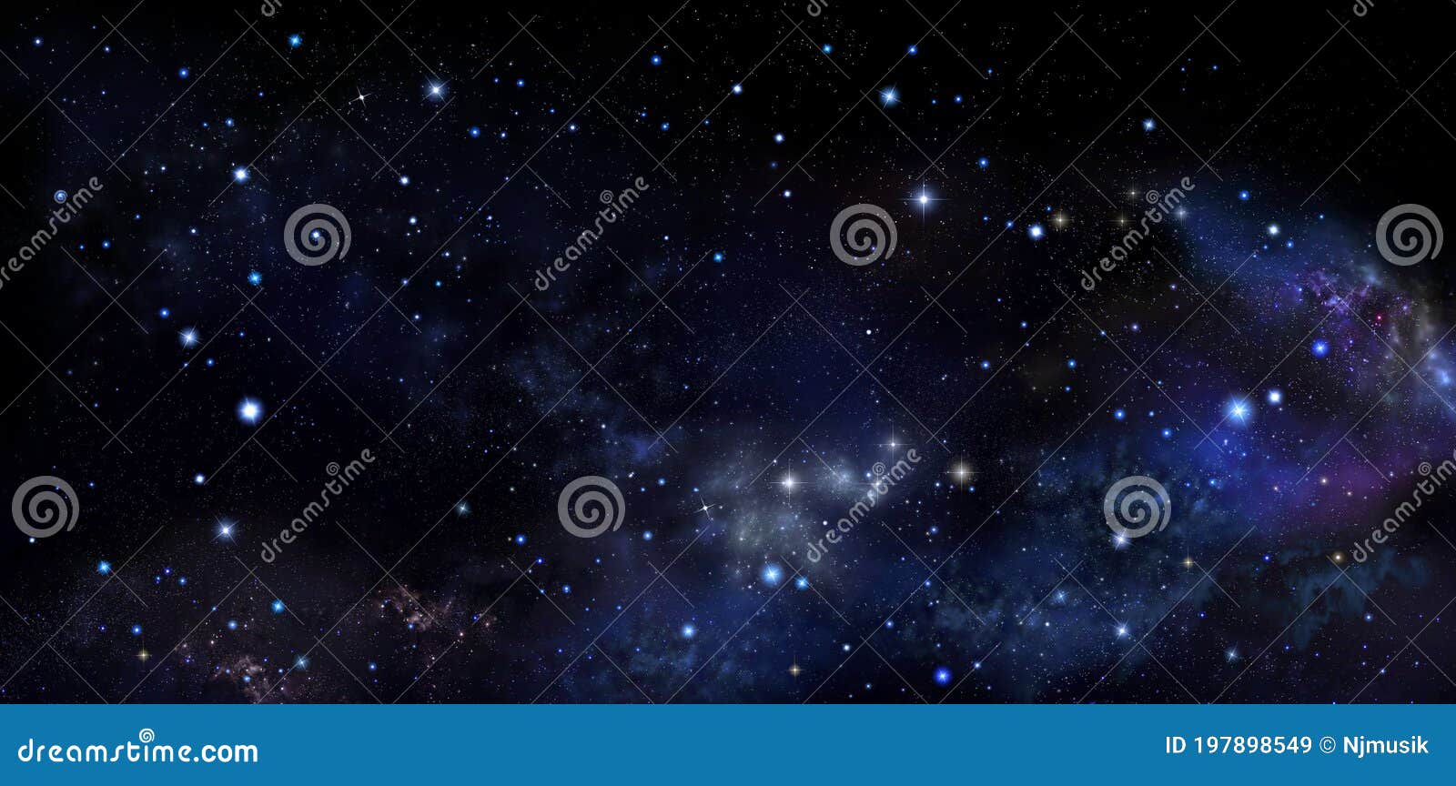 Stars in Outer Space, Galaxy Background Stock Illustration ...