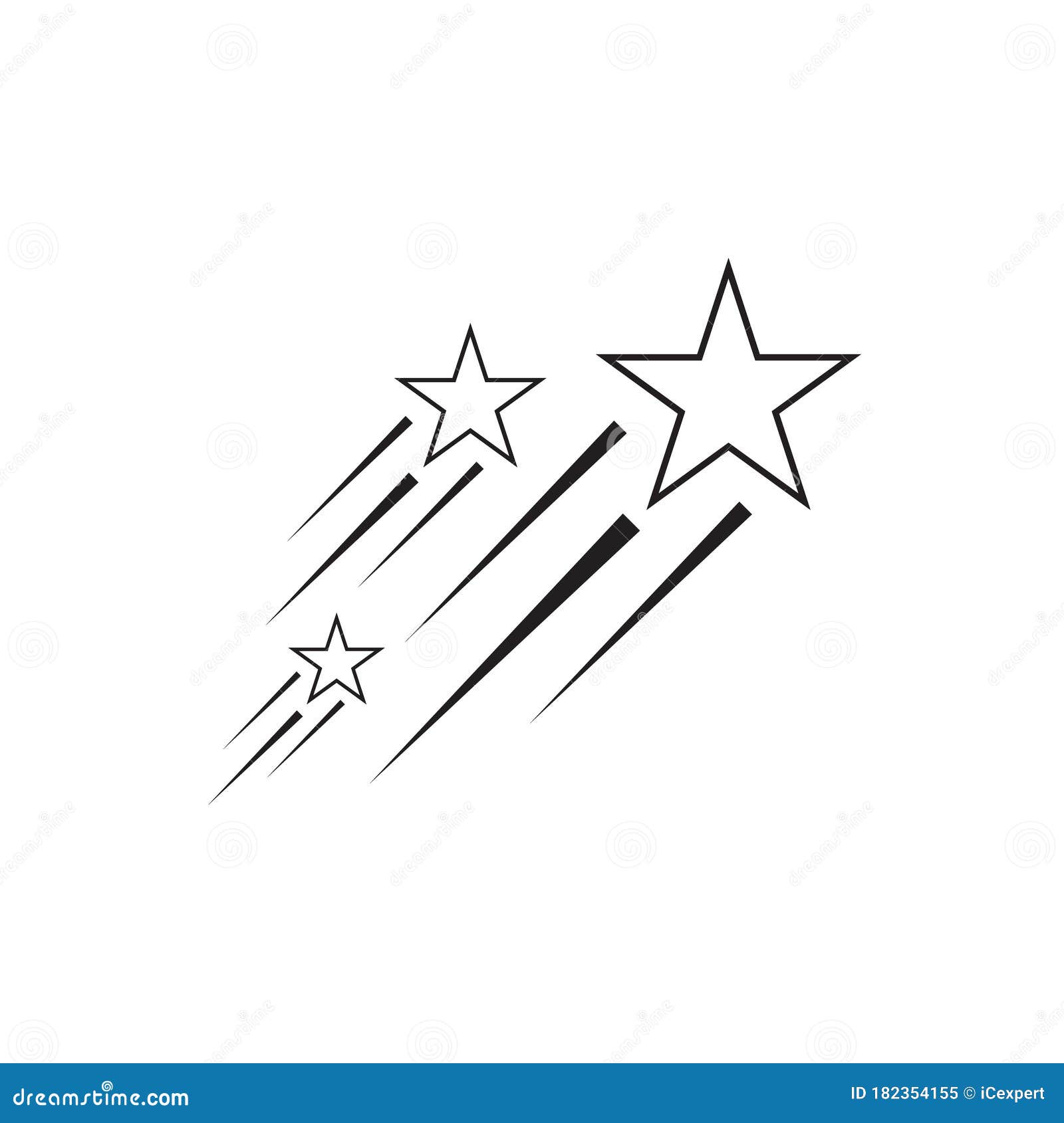 Stars outline design stock vector. Illustration of symbol - 182354155