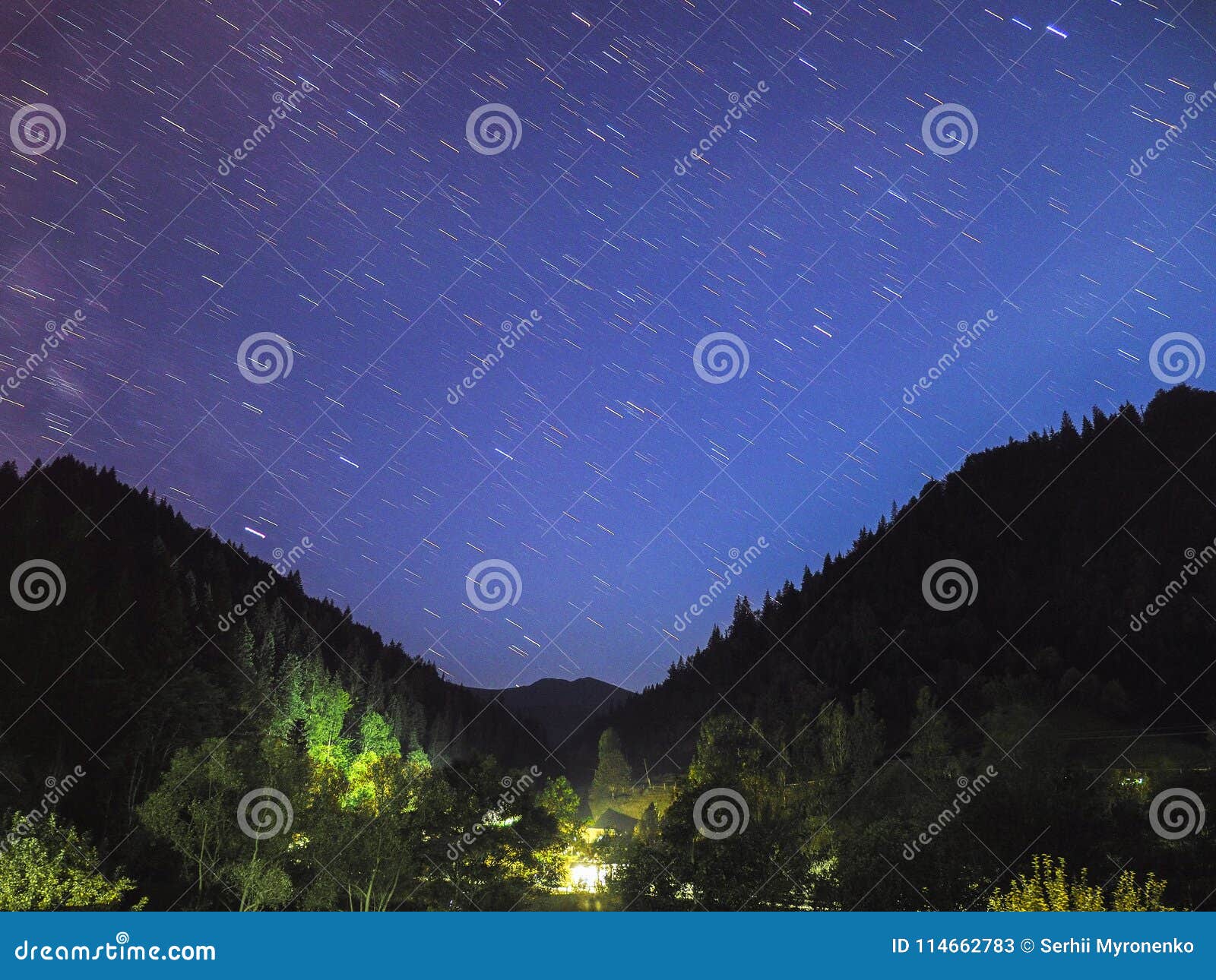 Stars over the mountain stock image. Image of stars - 114662783