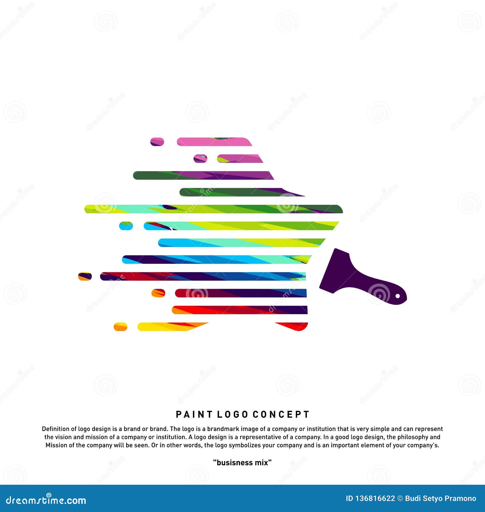 Stars Paint Logo Design Concept Vector. Colorful Stars Logo Vector ...