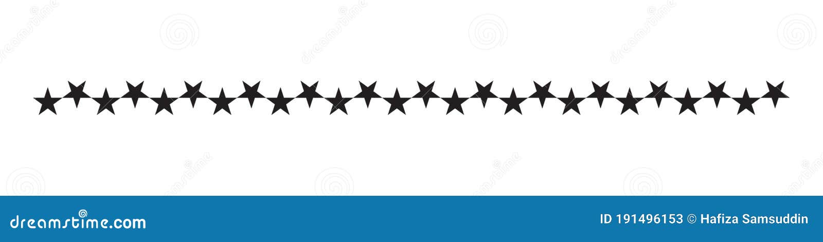 Stars Pattern Border Design. Vector Illustration Decorative Design ...