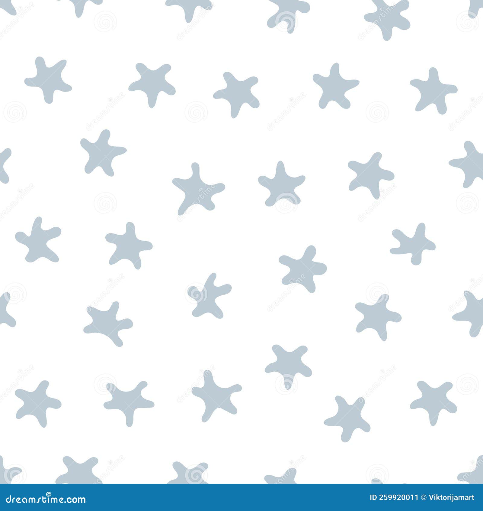 Stars Pattern. Seamless Vector Illustration. Grey Elements on a White ...