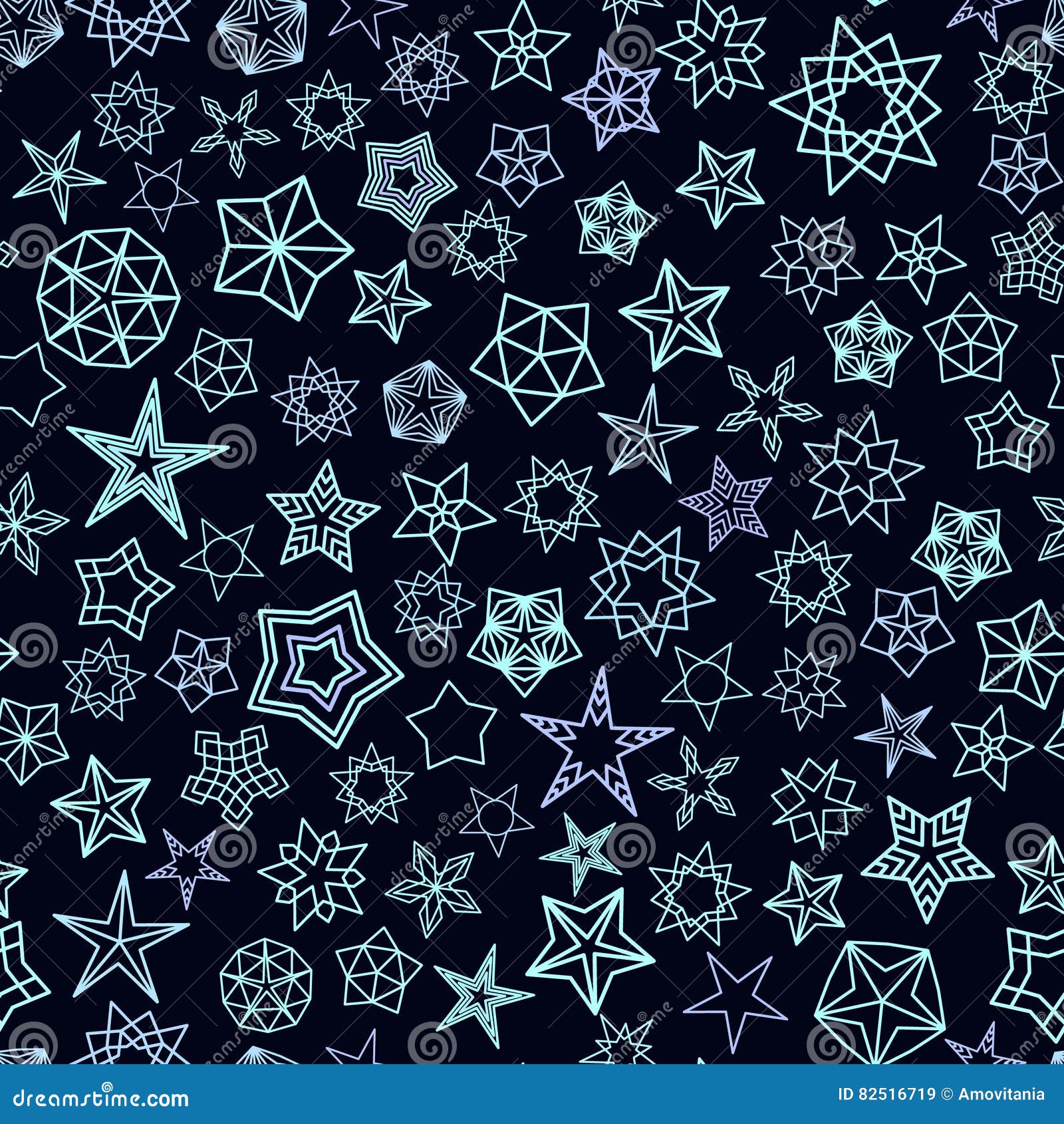 Stars Pattern from Silver Starry Elements Stock Vector - Illustration ...