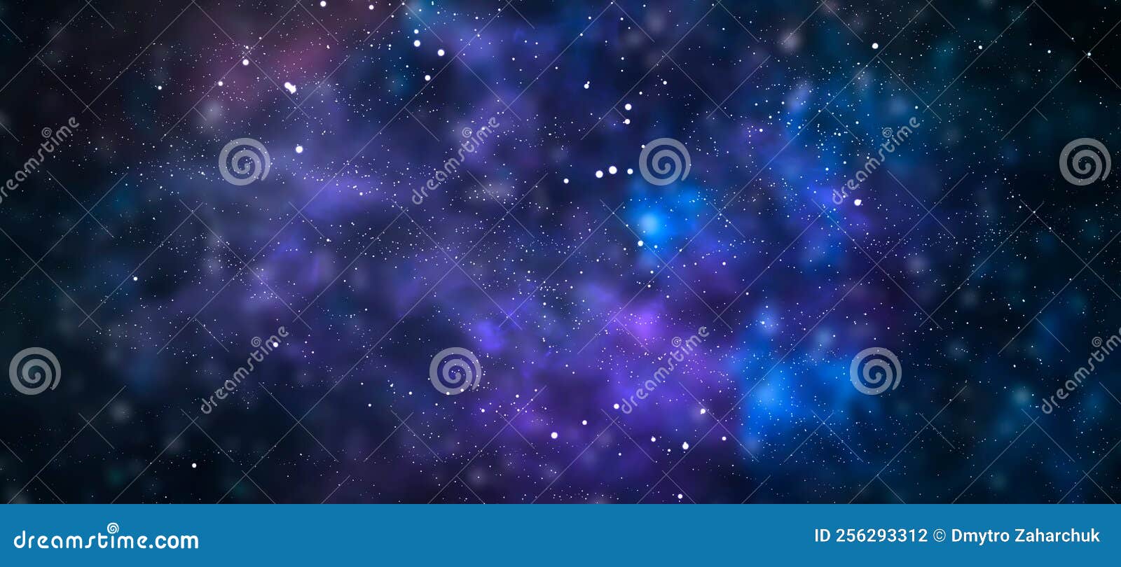 Stars Planets Star Clusters, Colored Gas Clouds in Abstract Space ...