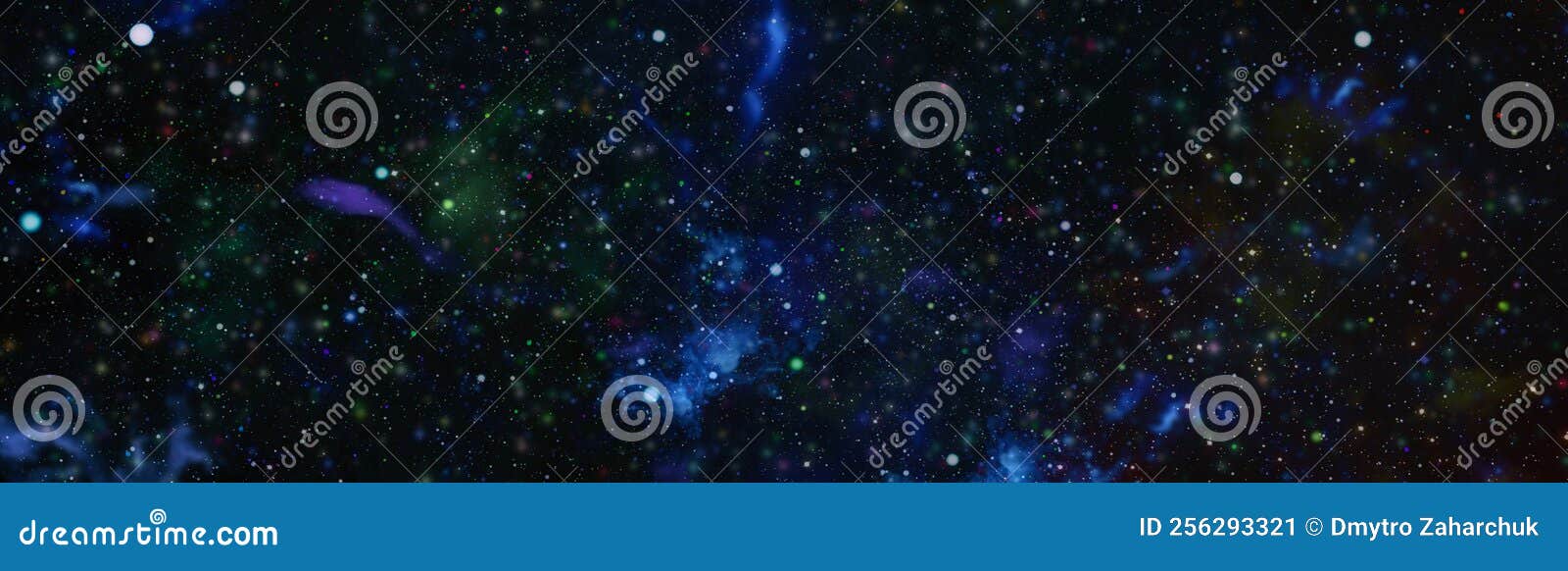 Stars Planets Star Clusters, Colored Gas Clouds in Abstract Space ...