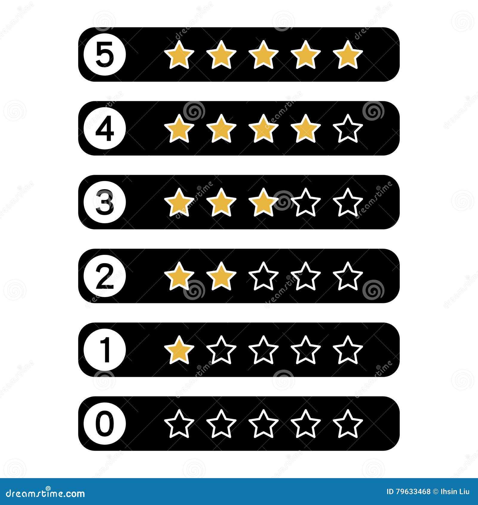 Stars Rating.Vector Illustrator. Stock Vector - Illustration of sign ...