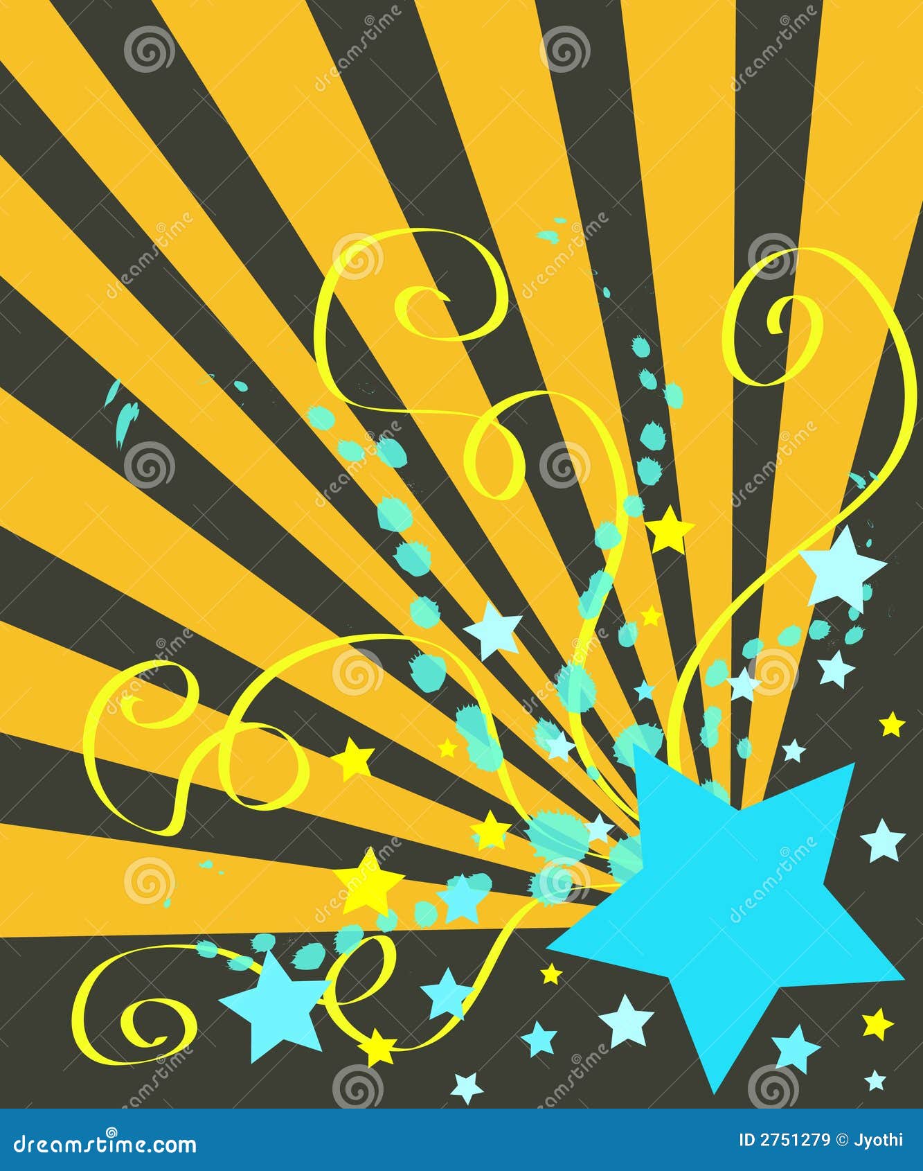 Stars and rays stock illustration. Illustration of design - 2751279