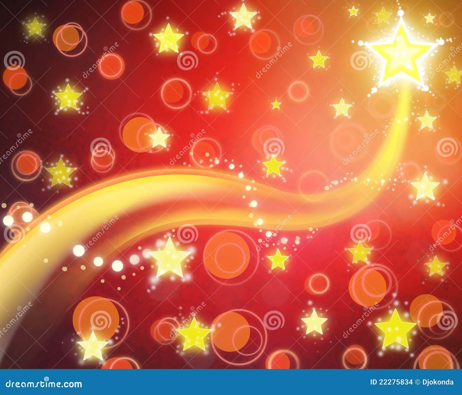 Stars on Red Background stock illustration. Illustration of salutation ...