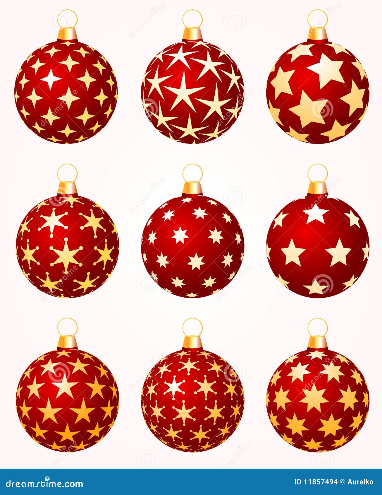 Stars red balls stock vector. Illustration of brilliant - 11857494