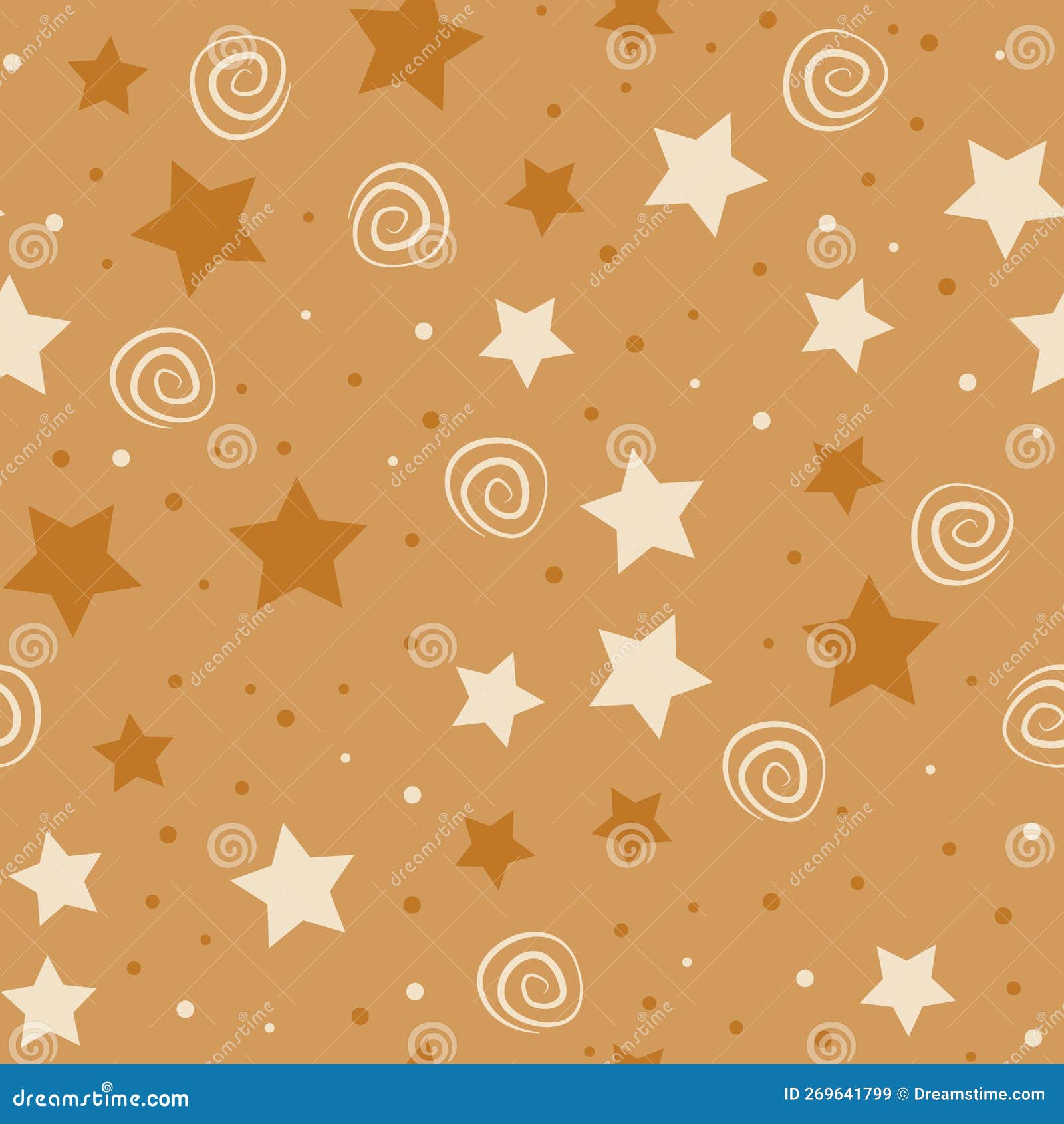Stars Repeat Pattern Design. Hand-drawn Sky Background Stock ...