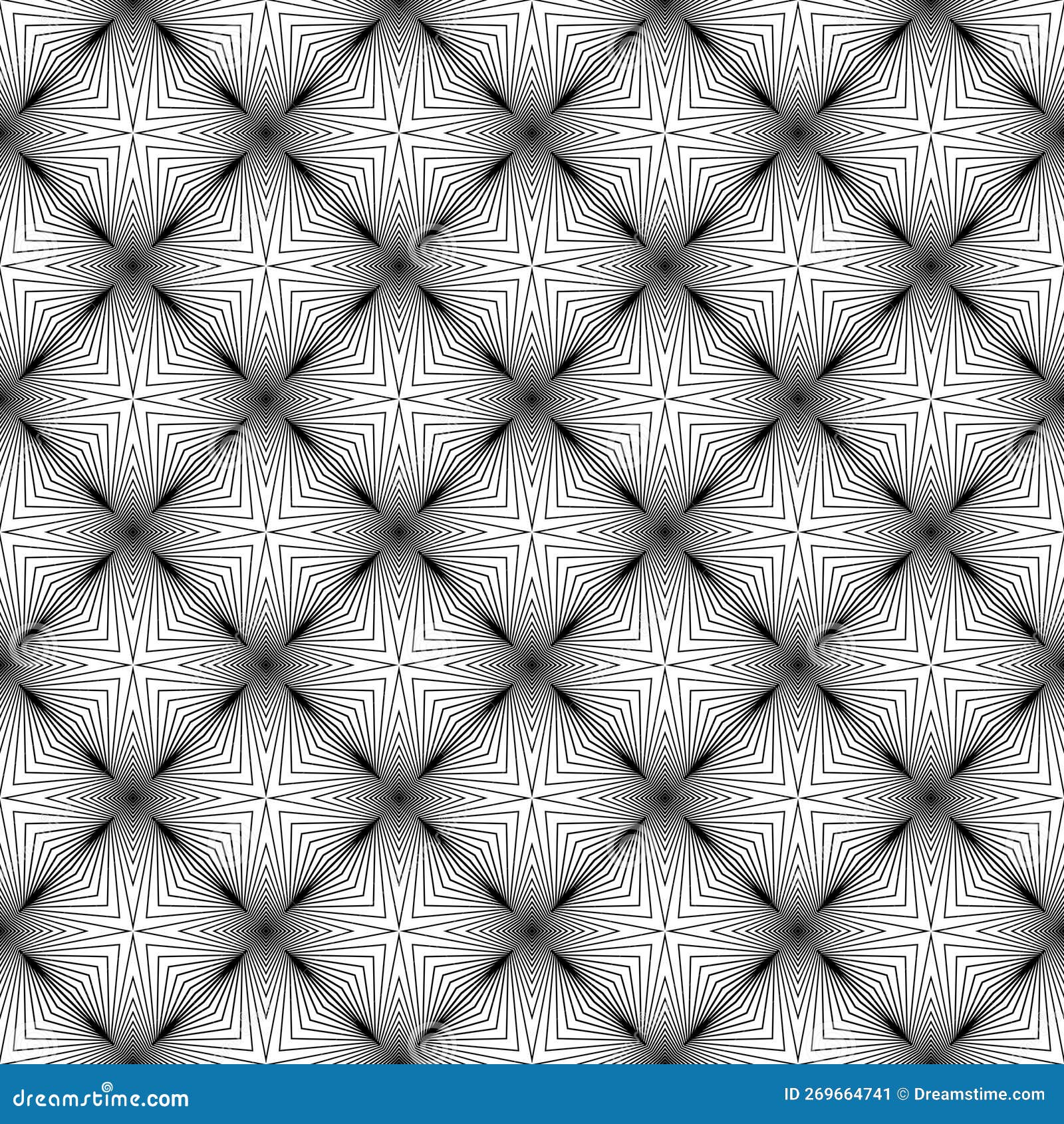 Stars Repeating Pattern Design with Lines Stock Vector - Illustration ...