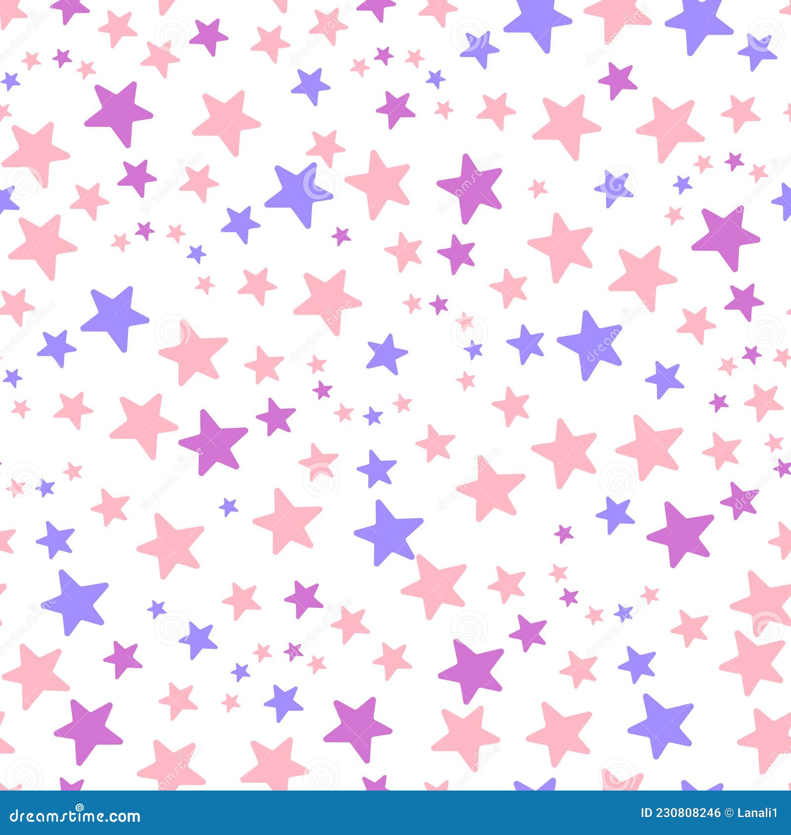 Stars. Repeating Vector Pattern. Isolated Colorless Background. Flat ...