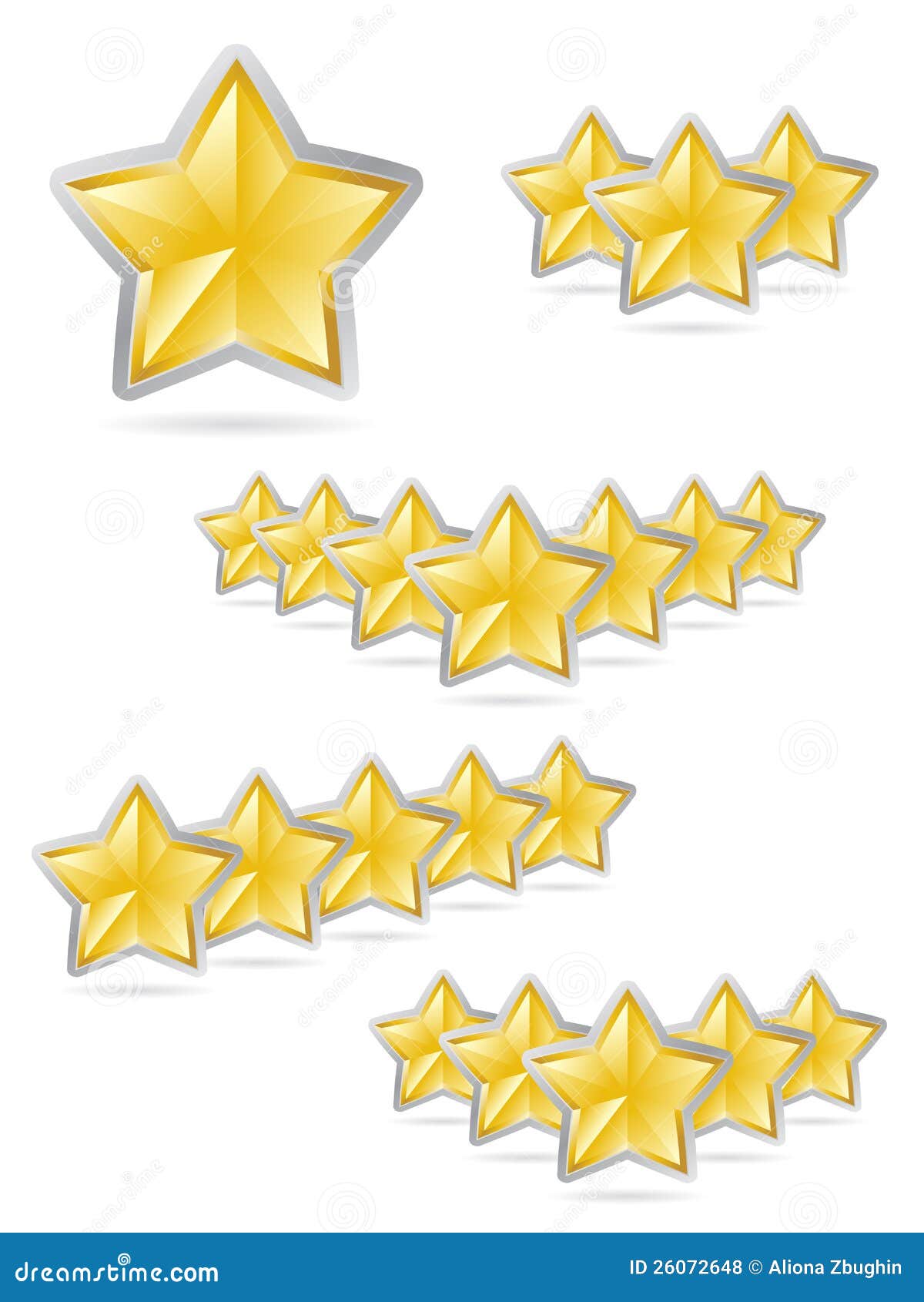 Stars reward set stock vector. Illustration of luxury - 26072648