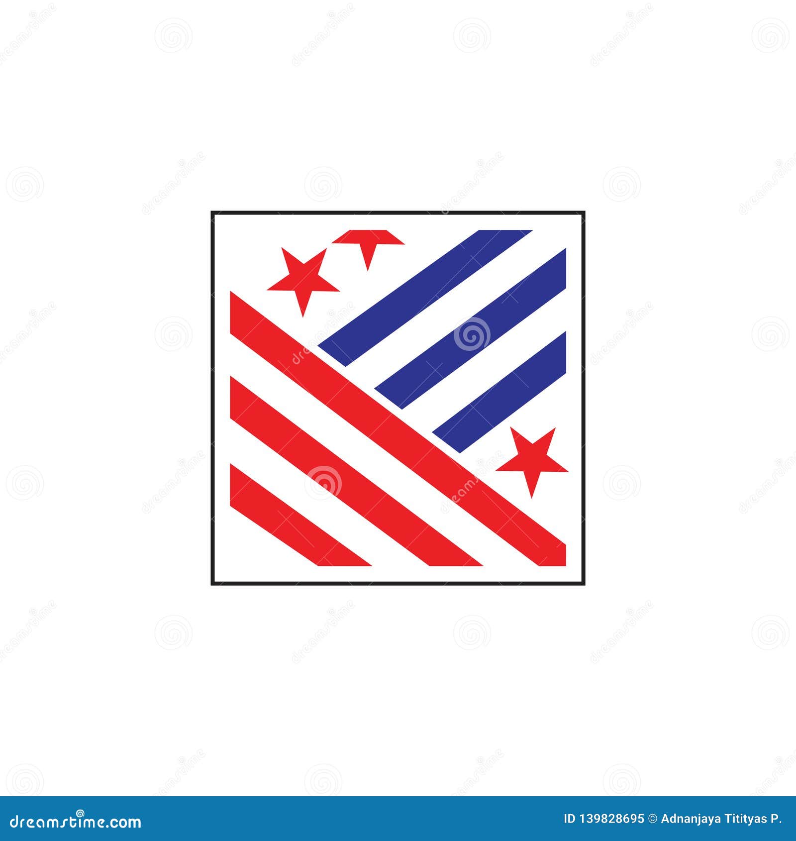 Stars and Ribbon Simple Logo Vector Stock Vector - Illustration of ...