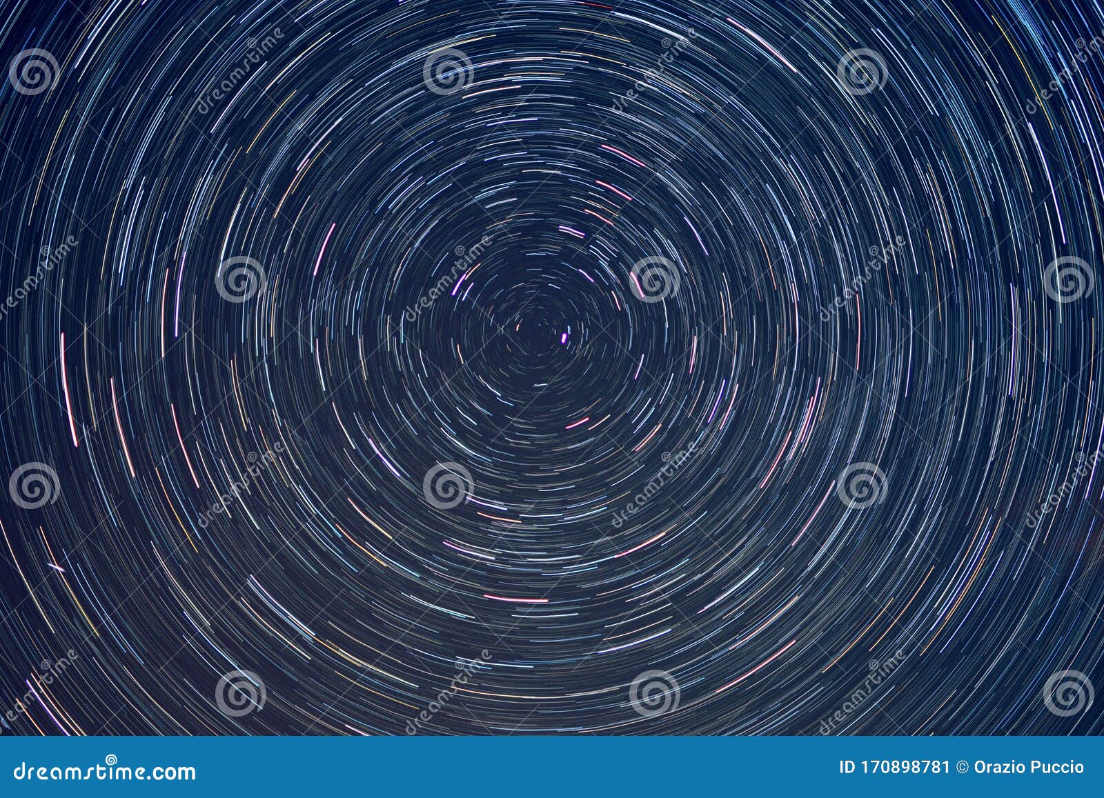 The Stars that Rotate in the Dark of the Night Stock Image - Image of ...
