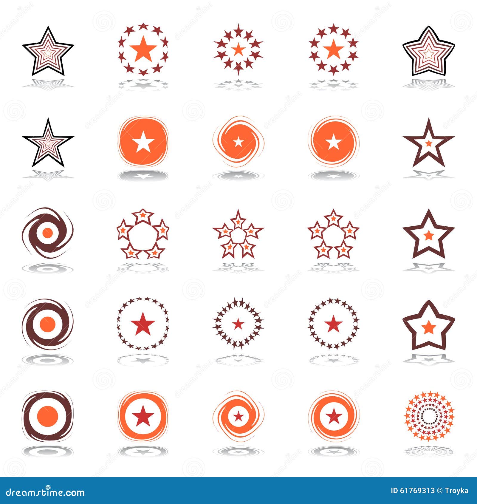 Stars and Rotation. Design Elements Set Stock Vector - Illustration of ...