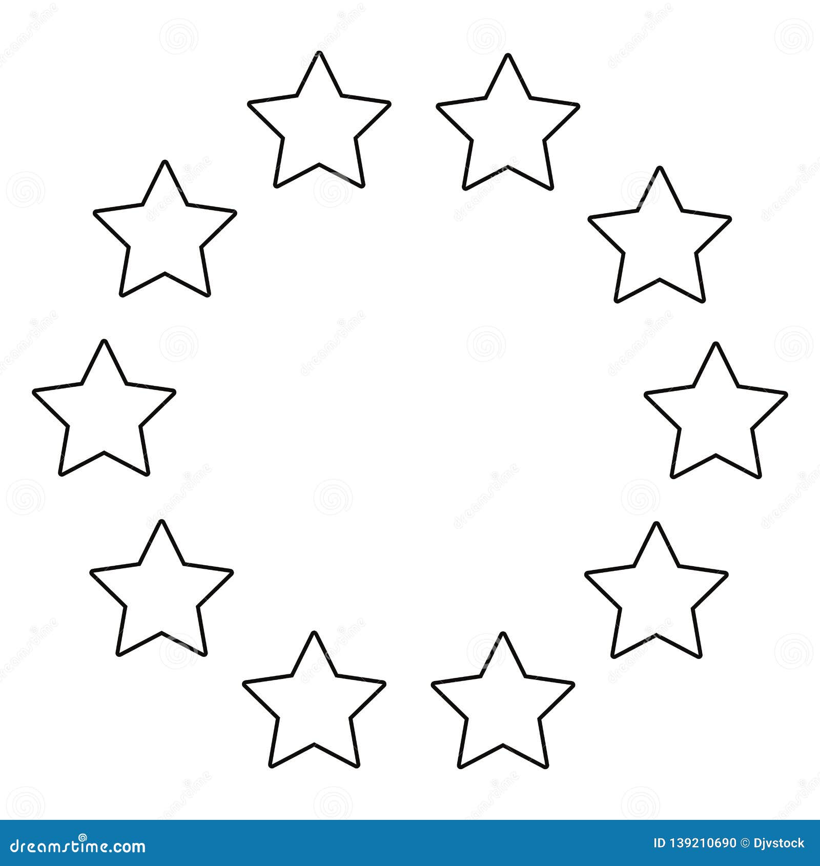 Stars round shape stock vector. Illustration of decoration - 139210690