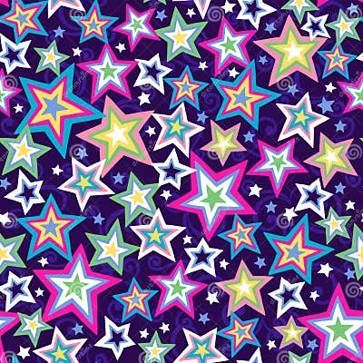 Stars Seamless Pattern stock vector. Illustration of wallpaper - 6857008