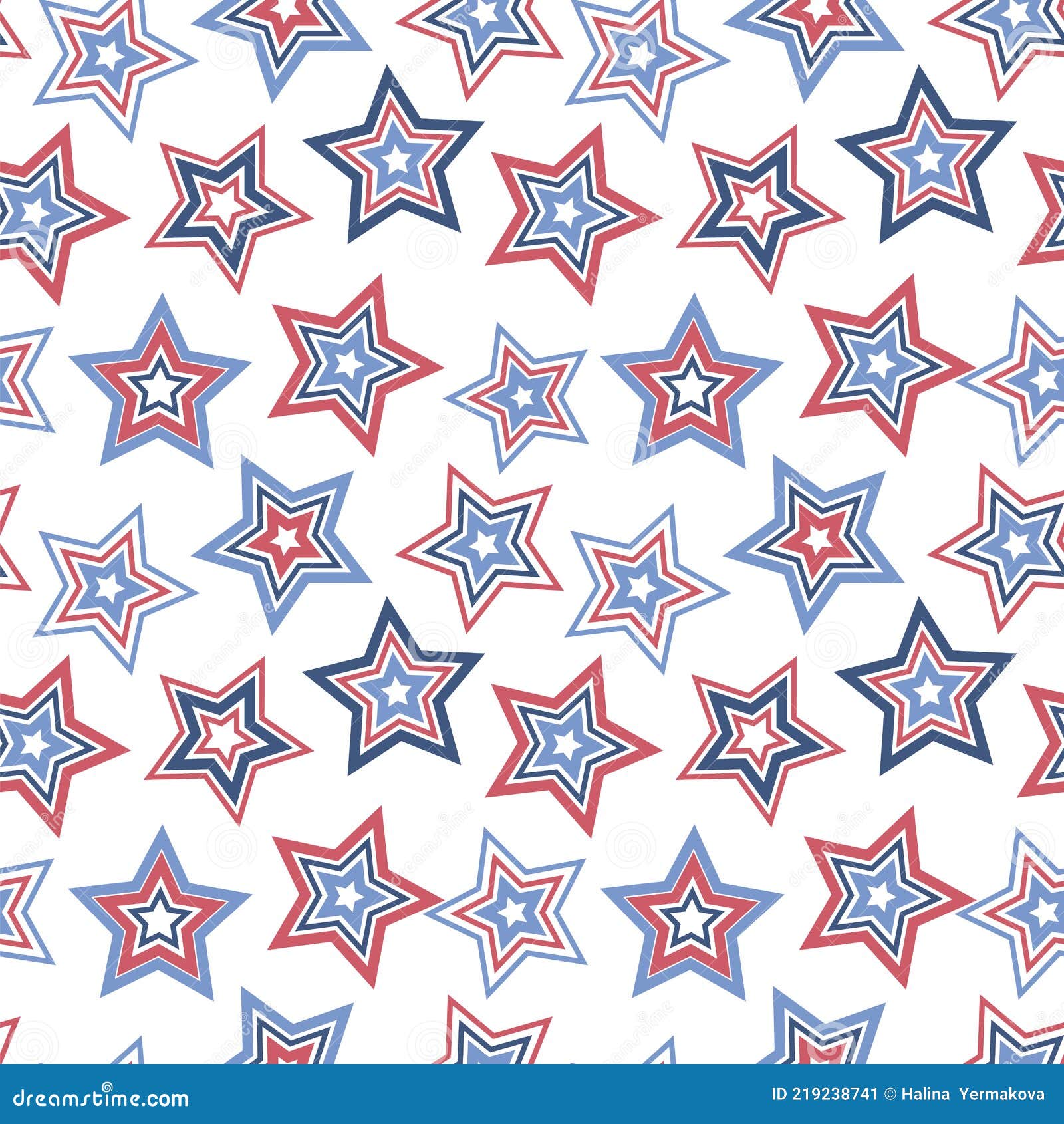 Stars Seamless Pattern. Design for Fabric, Wrapping Paper, Background ...