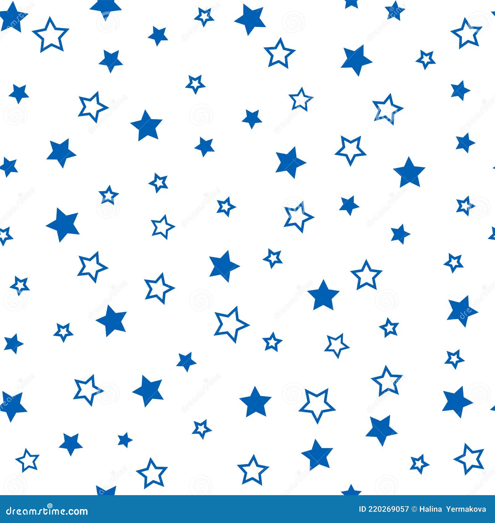 Stars Seamless Pattern. Design for Fabric, Wrapping Paper, Background ...