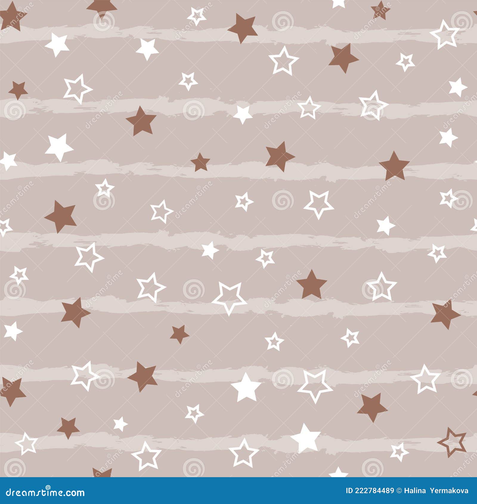Stars Seamless Pattern. Design for Fabric, Wrapping Paper, Background ...