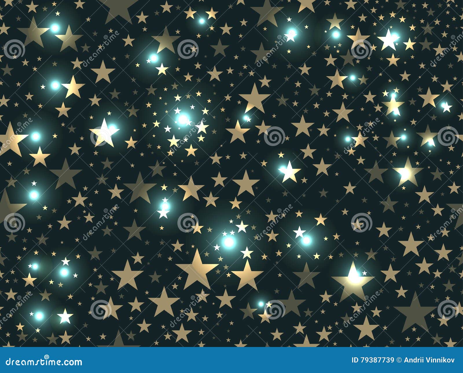 Stars Seamless Pattern. Magic Star Pattern. Outer Space Stock Vector ...