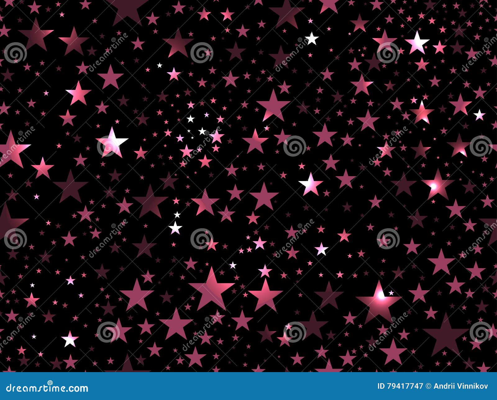 Stars Seamless Pattern. Magic Star Pattern. Outer Space Stock Vector ...
