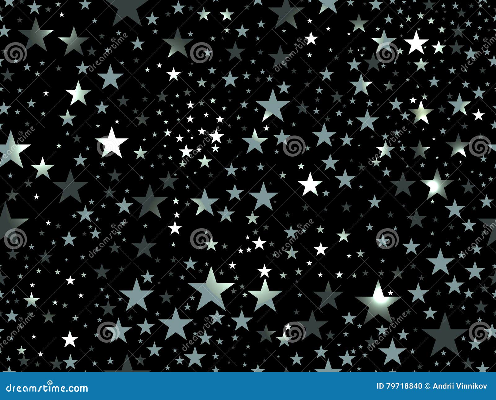 Stars Seamless Pattern. Magic Star Pattern. Outer Space Stock Vector ...