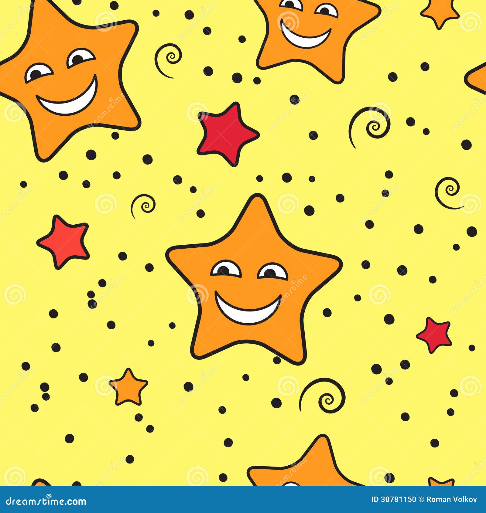 Stars Seamless Pattern stock vector. Illustration of design - 30781150